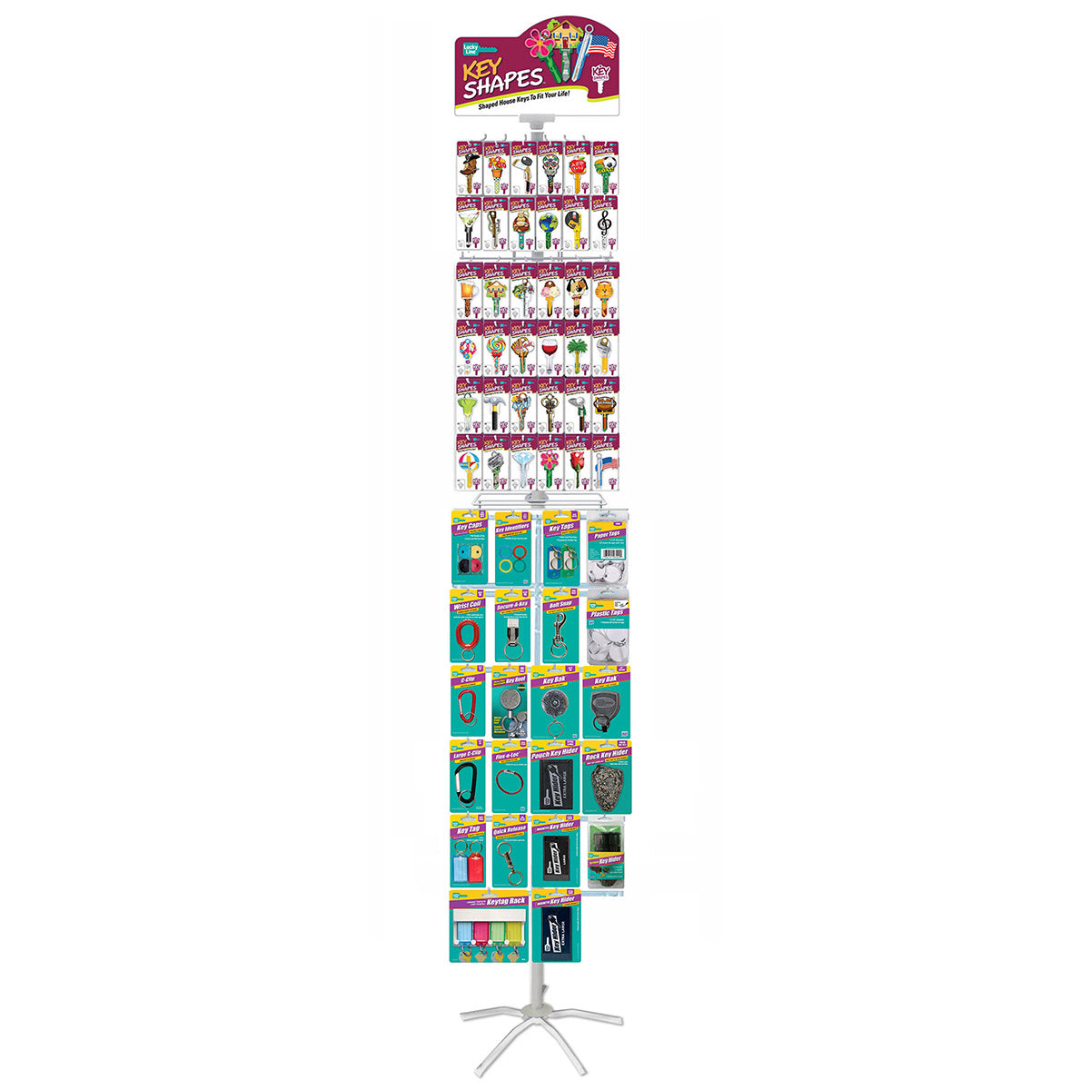 Key Shapes™ & Key Accessory Floor Display | Lucky Line Products