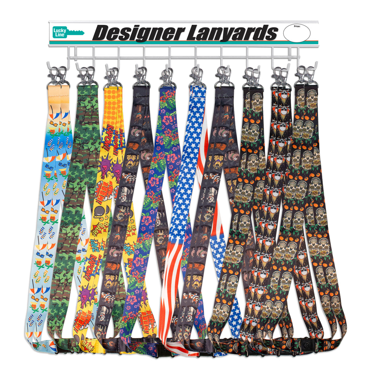 Designer Lanyards Wall Display | Lucky Line Products