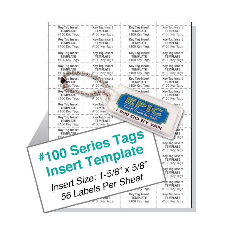 100 Series Horizontal Tag Template | Lucky Line Products
